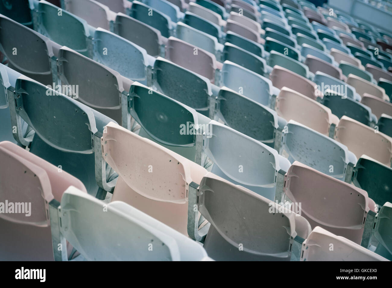 Retro Stadium Seats Stock Photo - Alamy