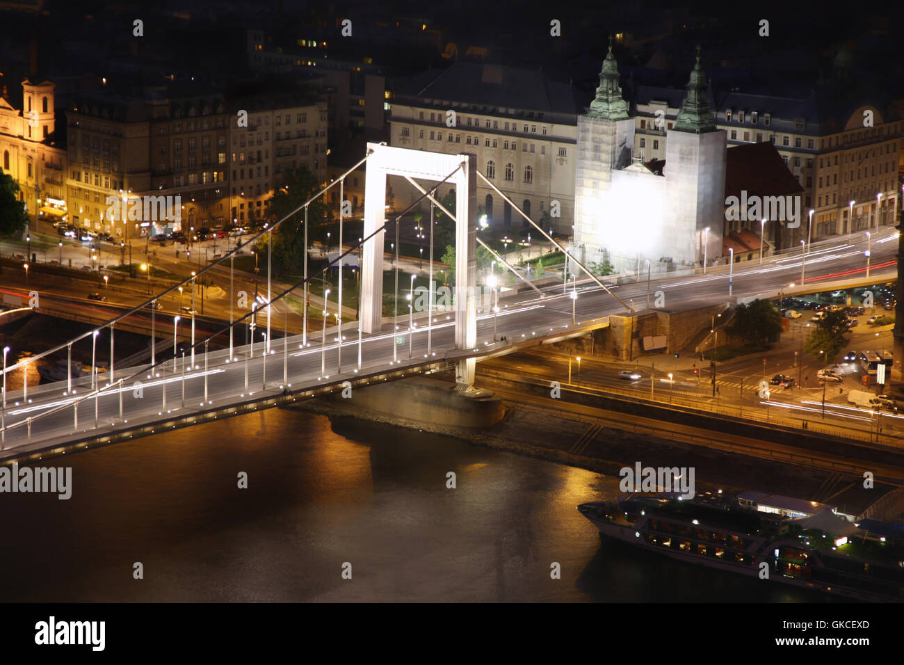 Elizabeth bridge, Budapest, Hungary from Citadel Stock Photo - Alamy