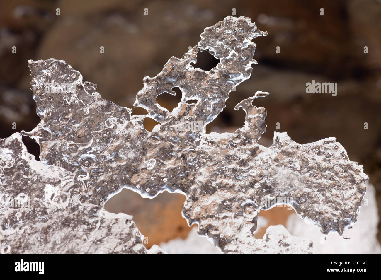 Melting Ice Crust Stock Photo - Alamy