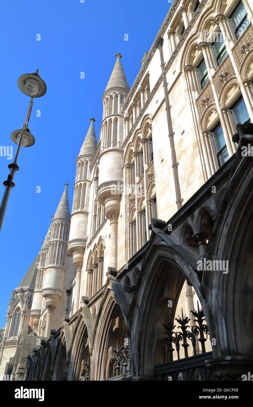 The Royal Courts of justice, London, Great Britain, view of the ...