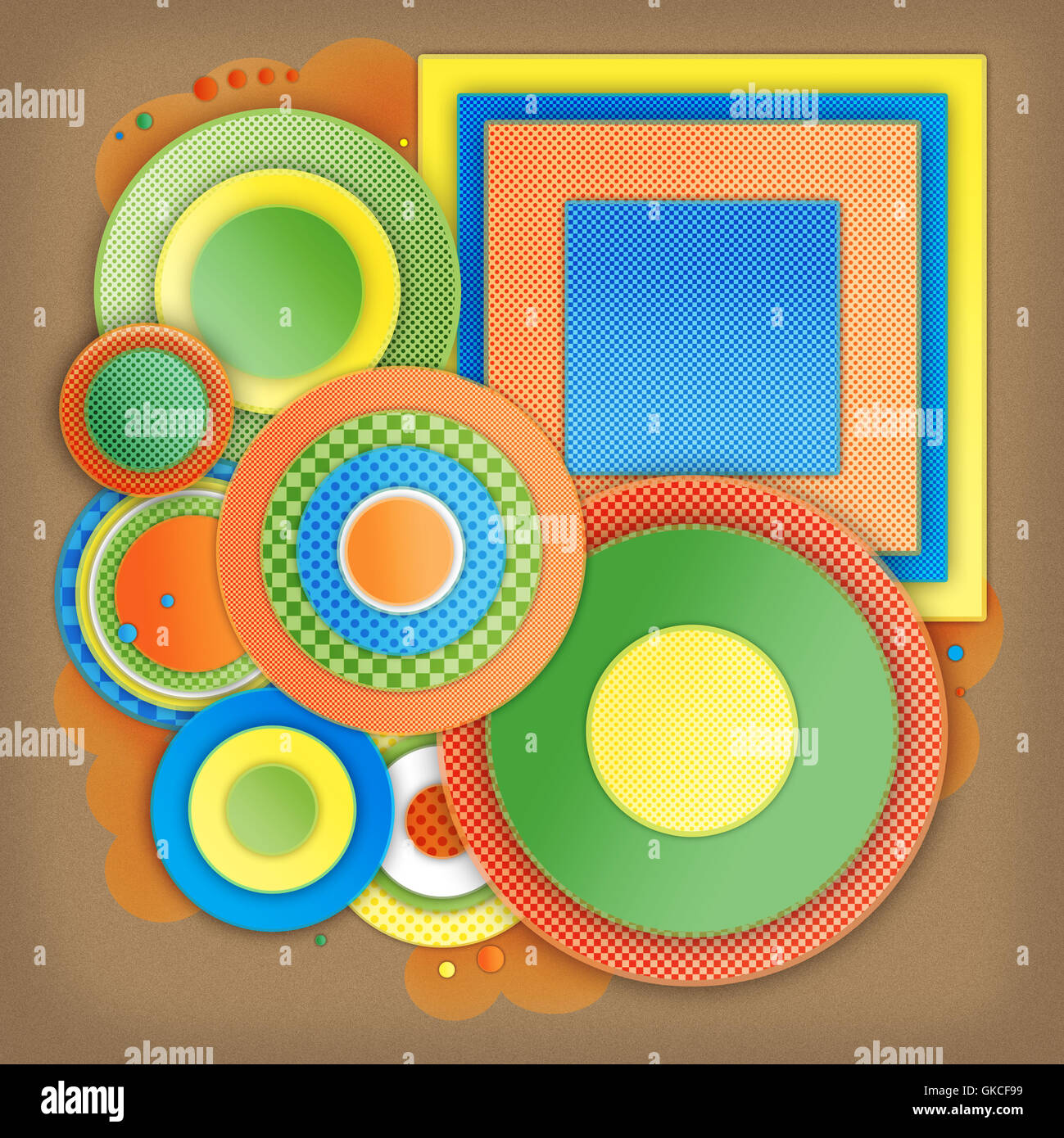 Colored abstract shape and pattern, digitally created with computer ...