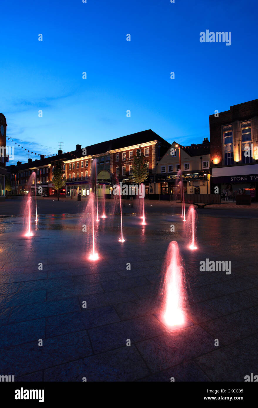 Water Fountains, Letchworth Garden City, Hertfordshire County, England ...