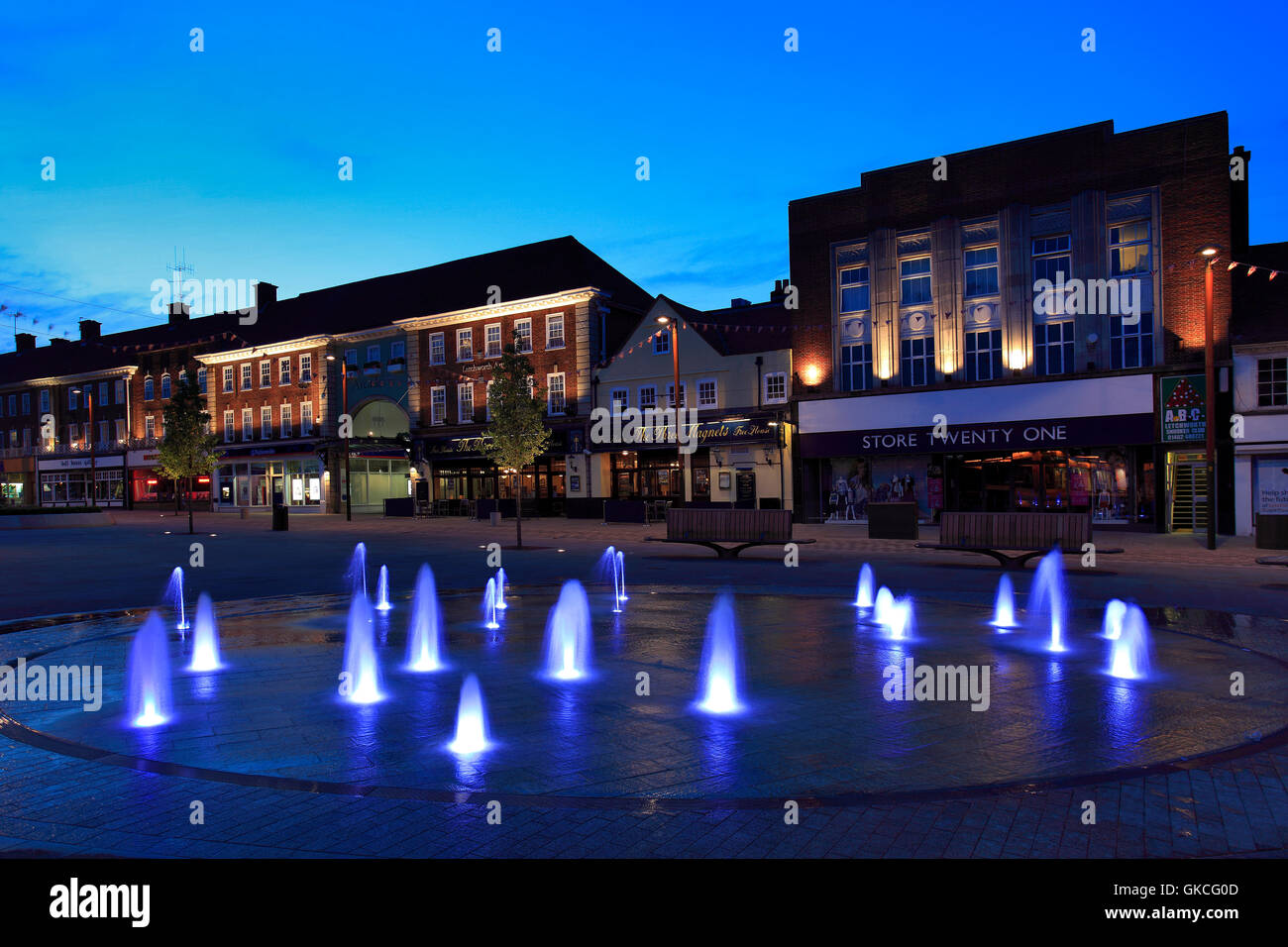 Water Fountains, Letchworth Garden City, Hertfordshire County, England ...