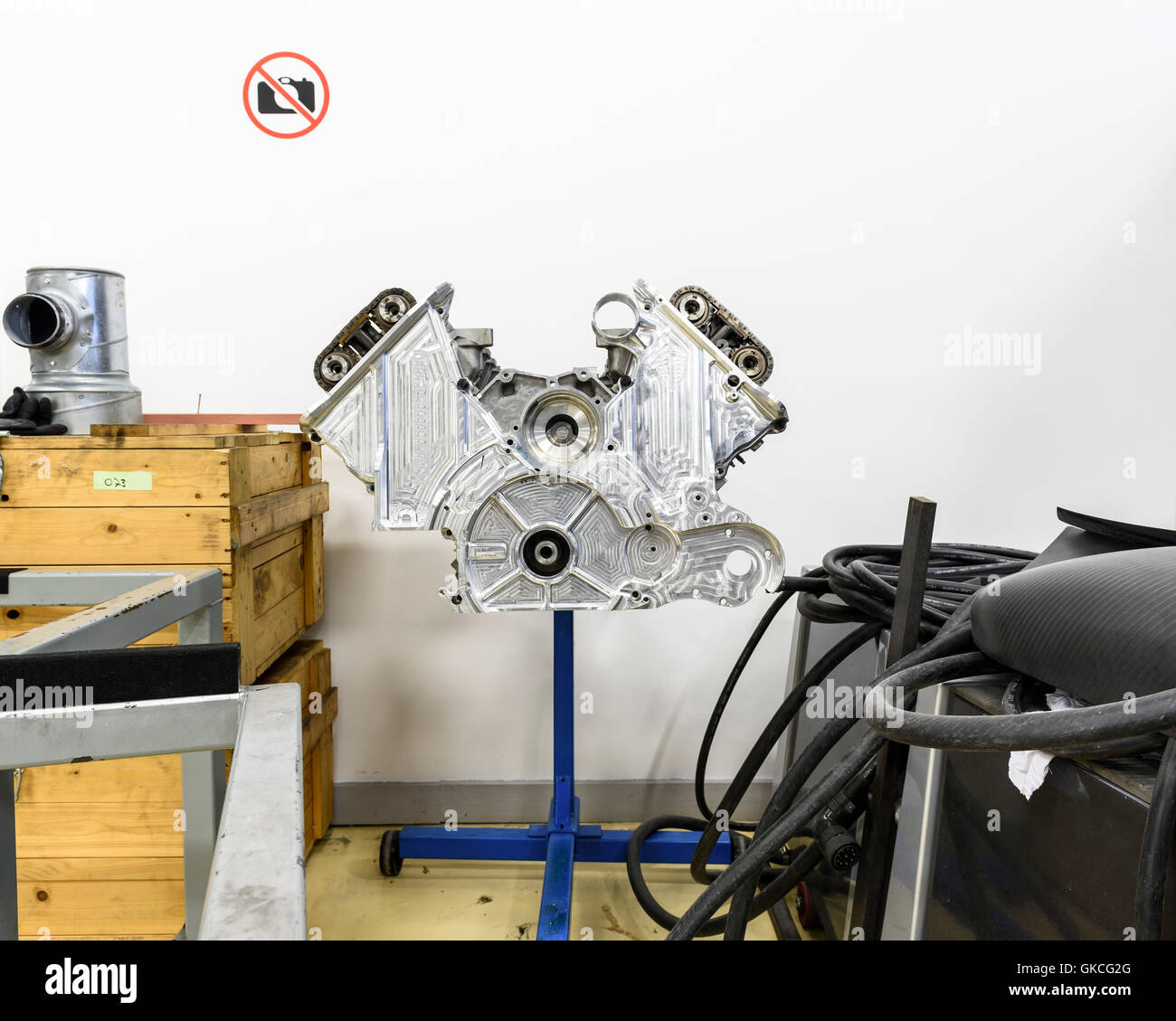 An engine in the making. Koenigsegg Supercar Factory, Angelholm, Sweden ...