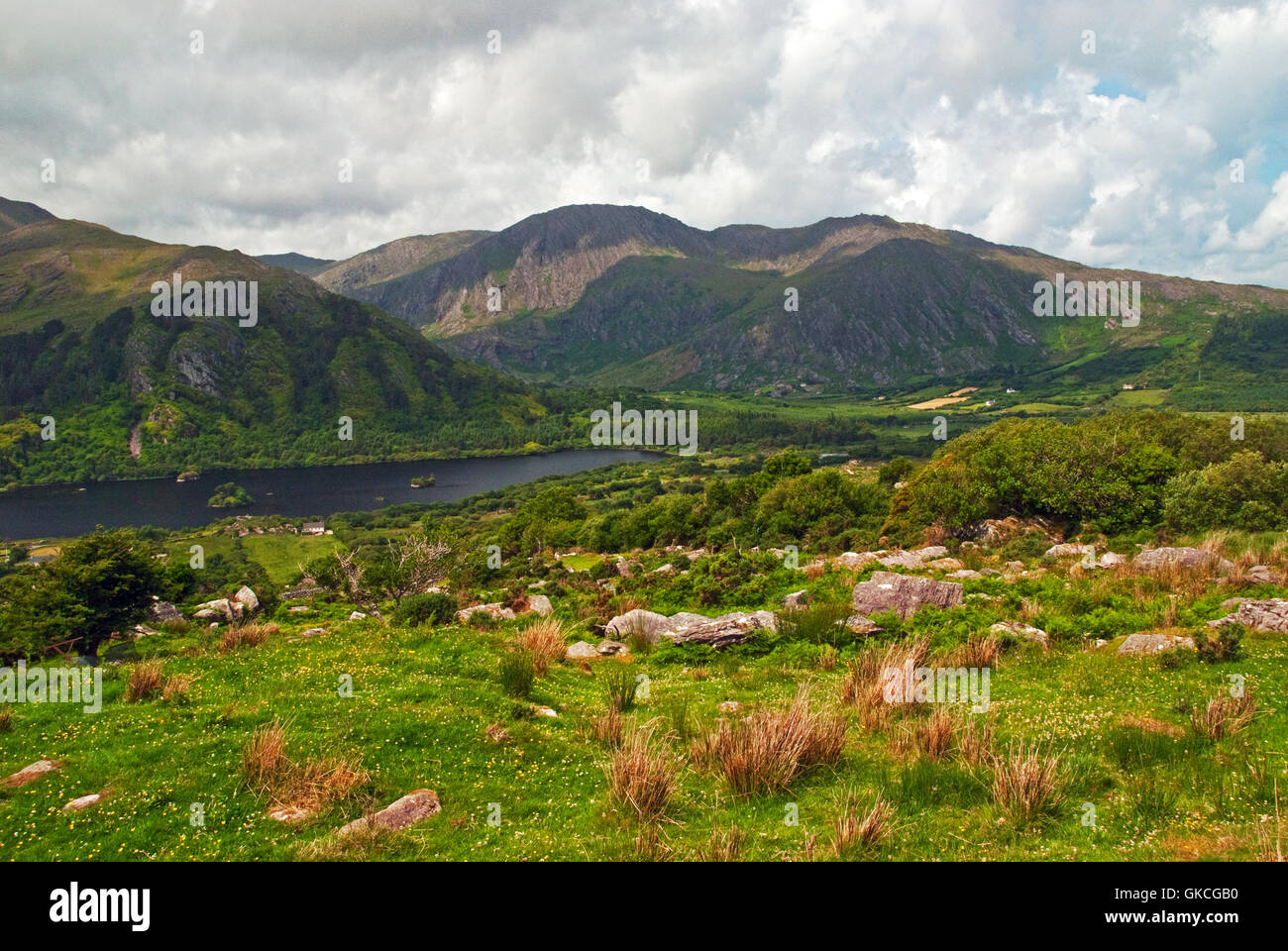 Landscape of the Beara Peninsula near Healy Pass, Ireland Stock Photo ...