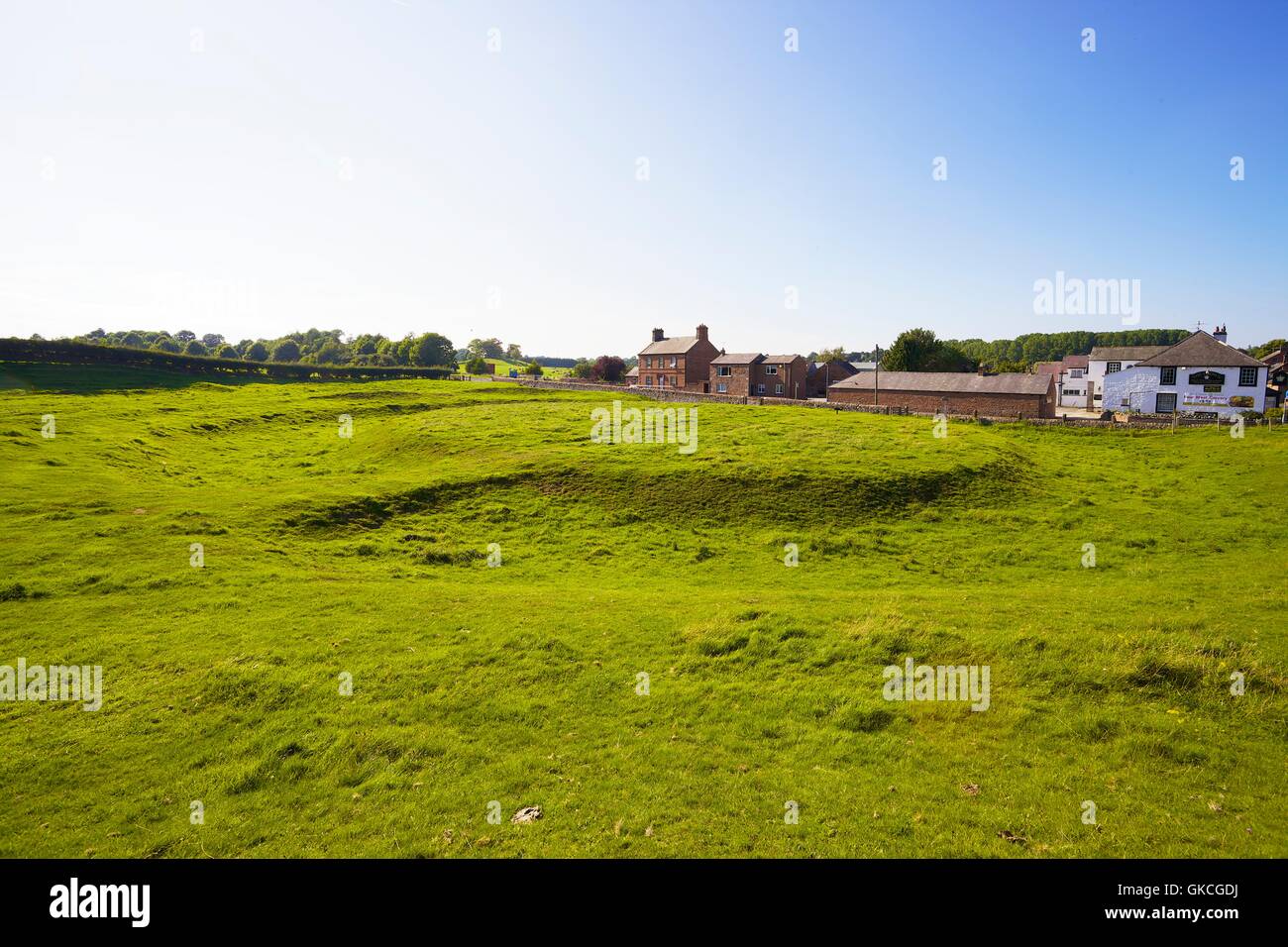 King Arthur's Round table. Prehistoric Neolithic henge earthworks ...