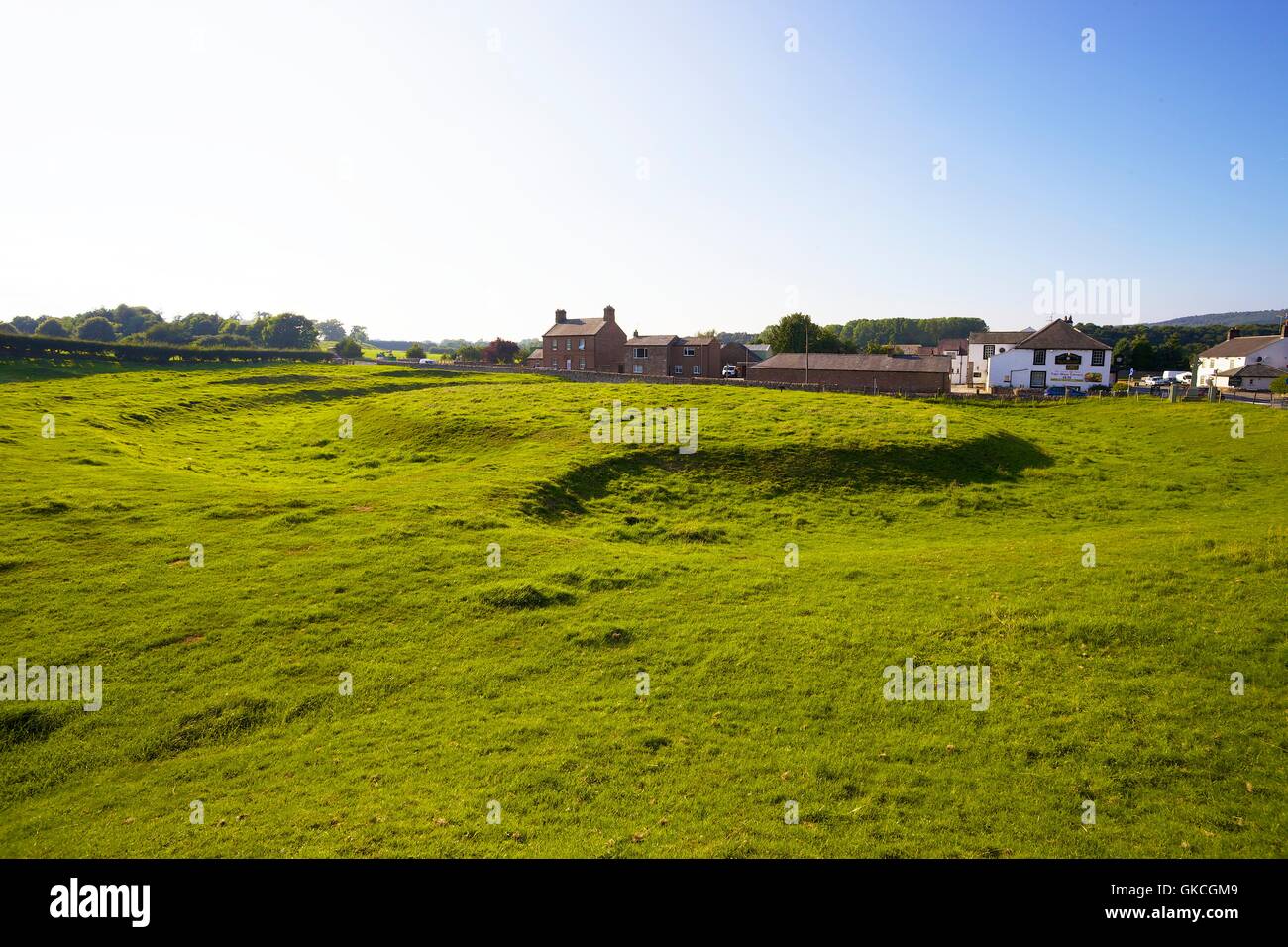 King Arthur's Round table. Prehistoric Neolithic henge earthworks ...