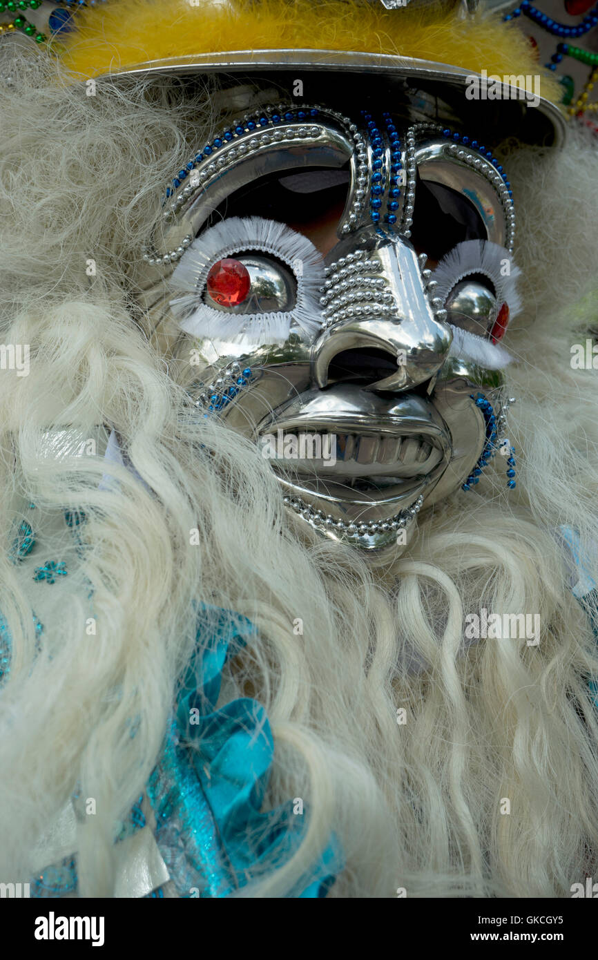 Native Bolivian dancer with traditional costume and mask. Oruro ...