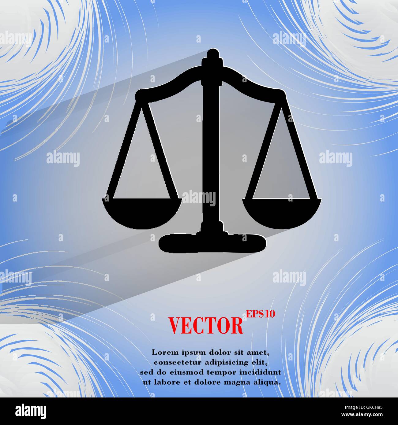 Scales balance. Flat modern web button on a flat geometric abstract ...