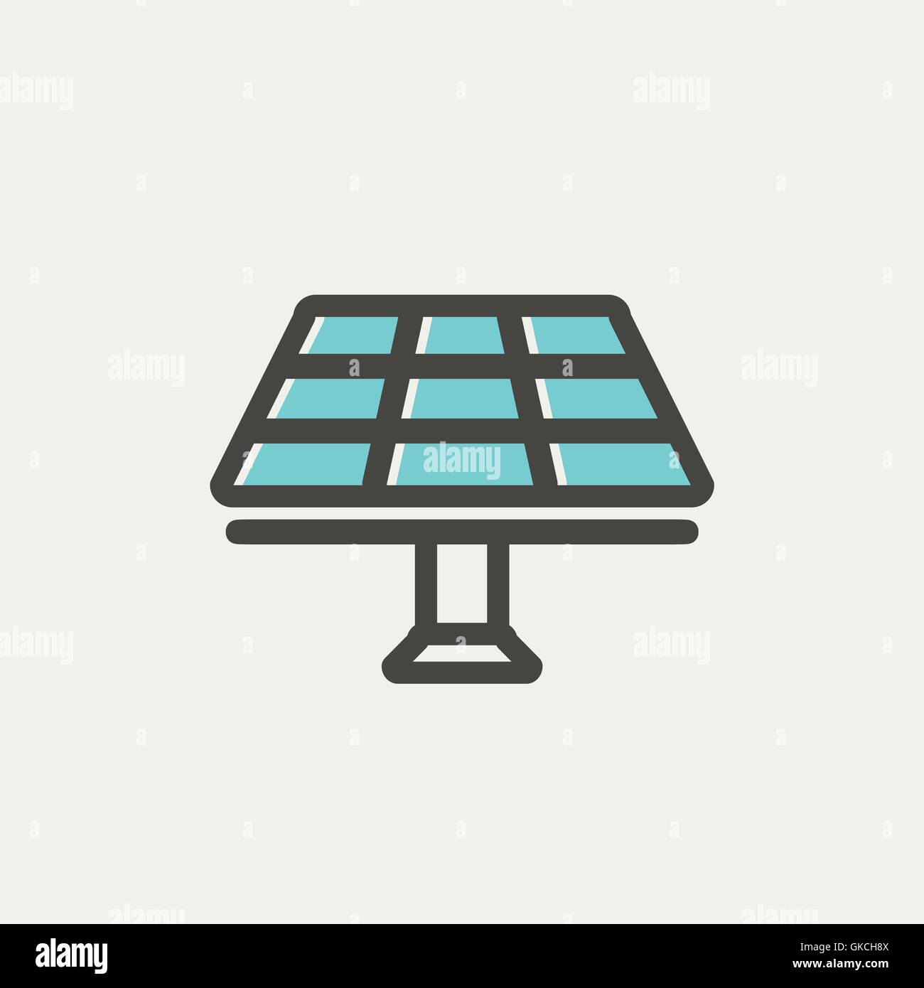 Solar Panel thin line icon Stock Vector Image & Art - Alamy