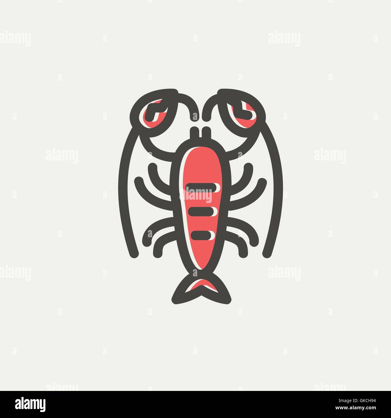 Lobster thin line icon Stock Vector Image & Art - Alamy