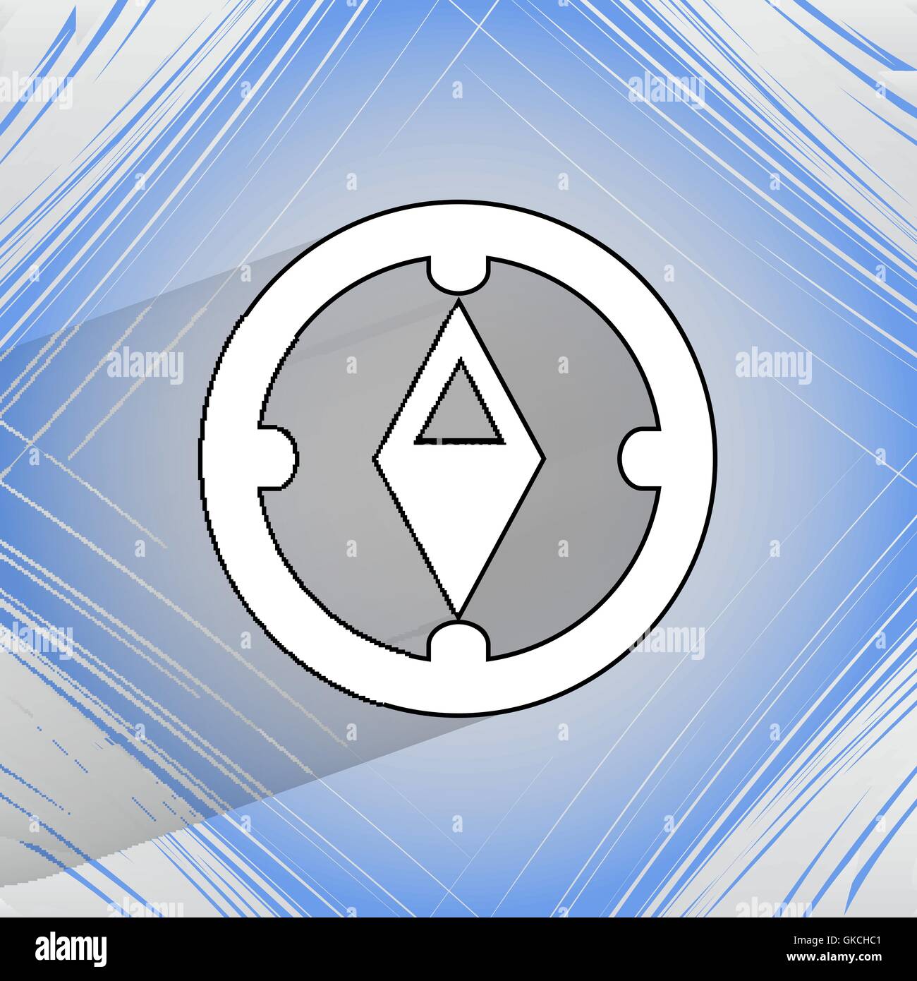 Compass. Flat modern web button on a flat geometric abstract background Stock Vector Image & Art ...