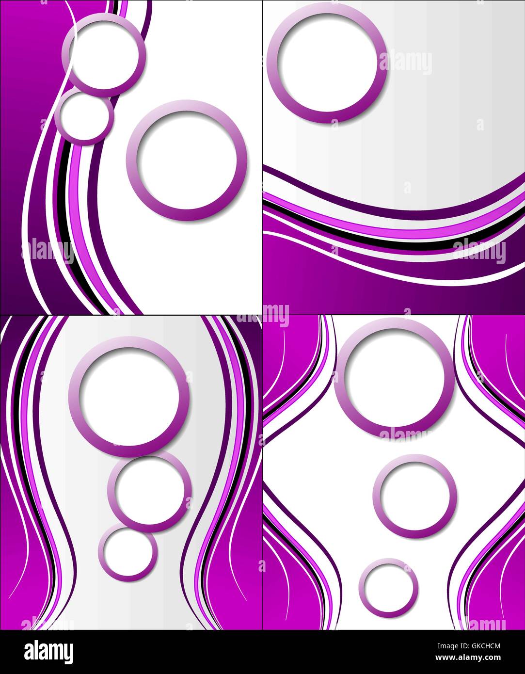 set of elegant abstract background with place for your text Stock ...