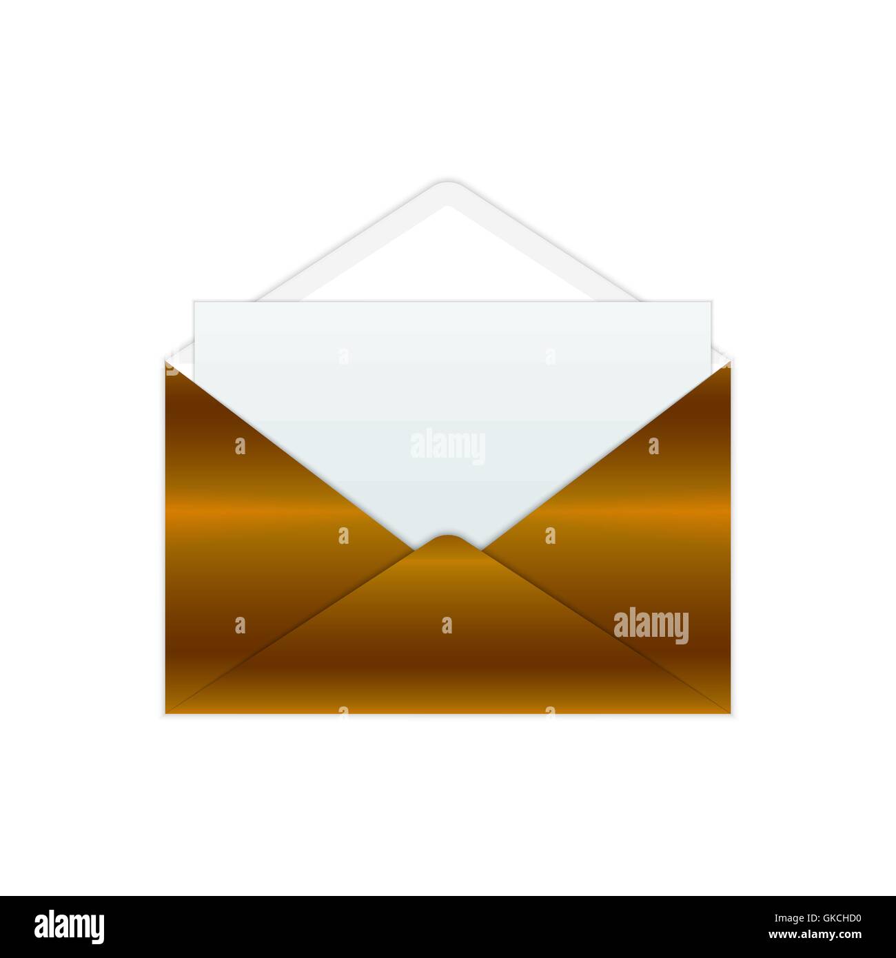 Open envelope note paper Stock Vector Images - Alamy