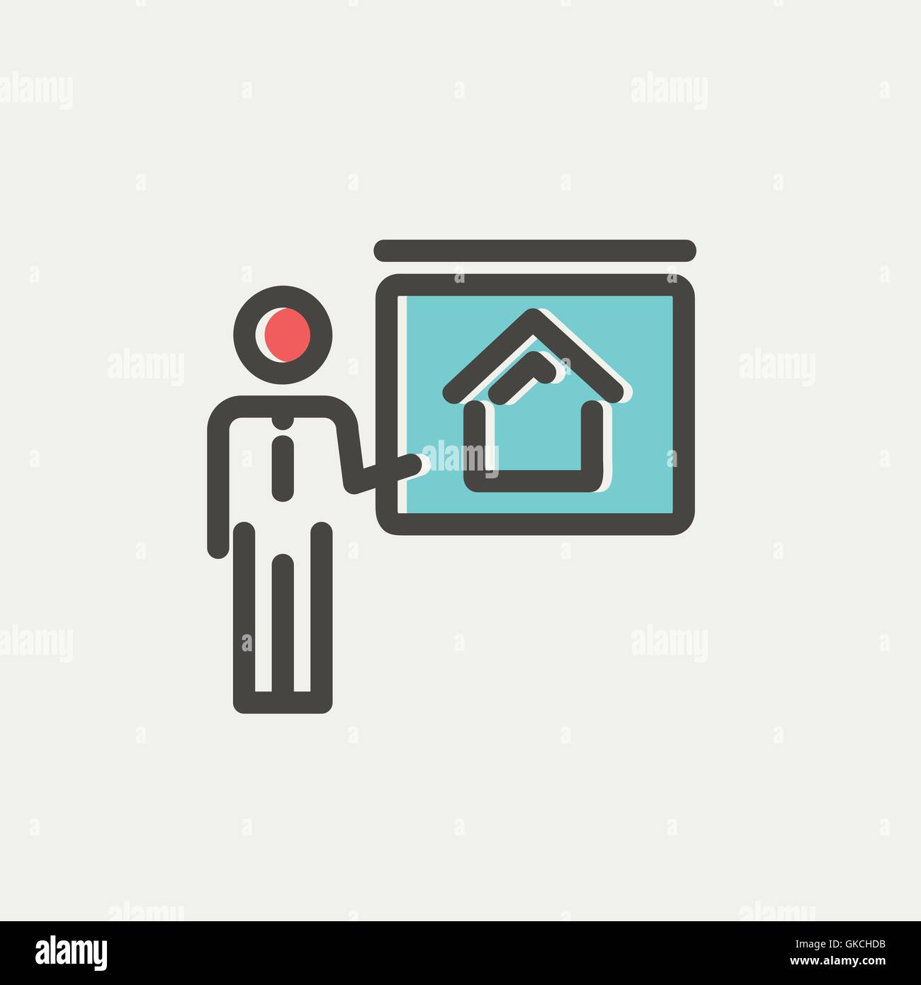Simple outline illustration real estate Stock Vector Images - Alamy