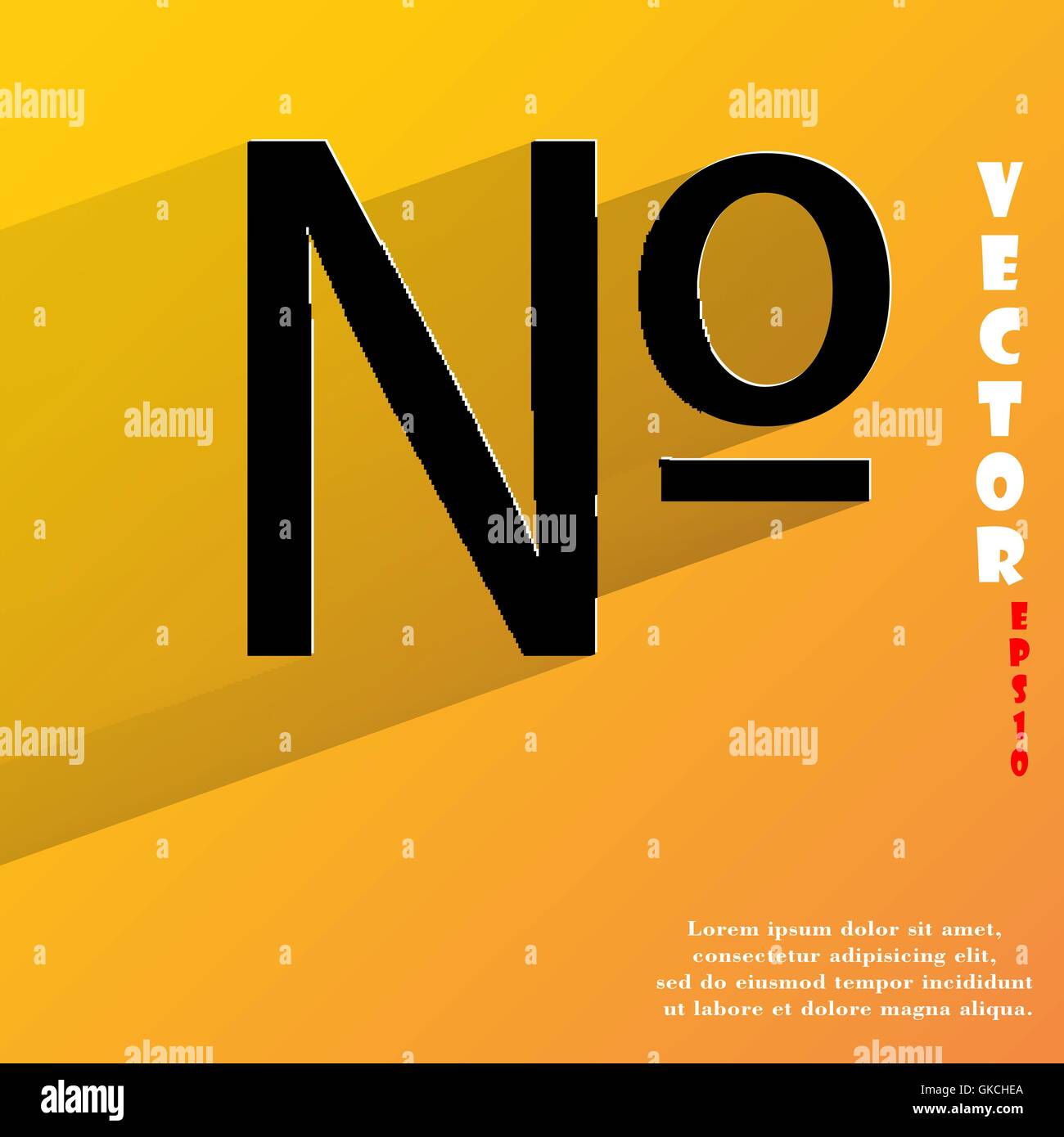 number. Flat modern web button with long shadow and space for your text ...