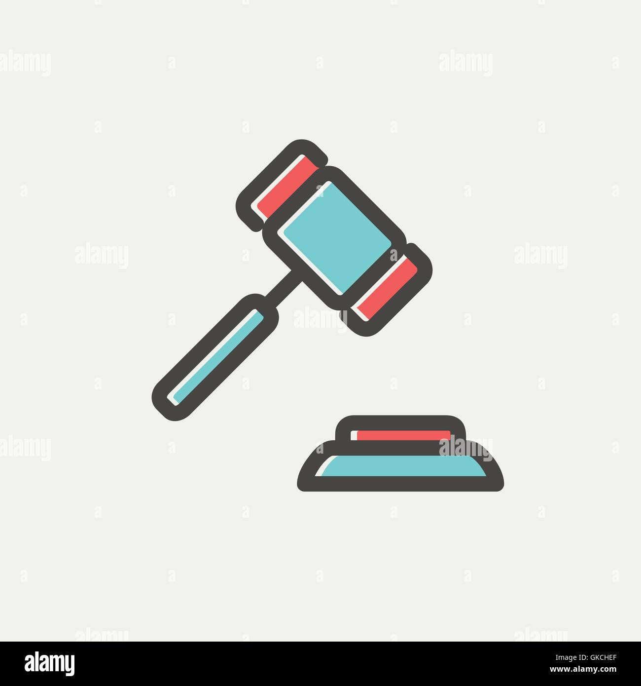 Gavel symbol Stock Vector Images - Alamy