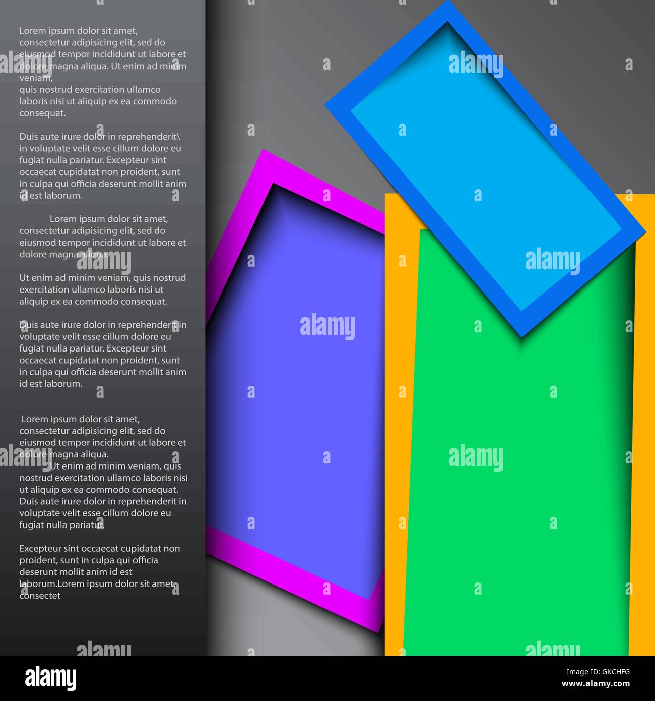 abstract Rounded rectange text boxes with colorful background design ...