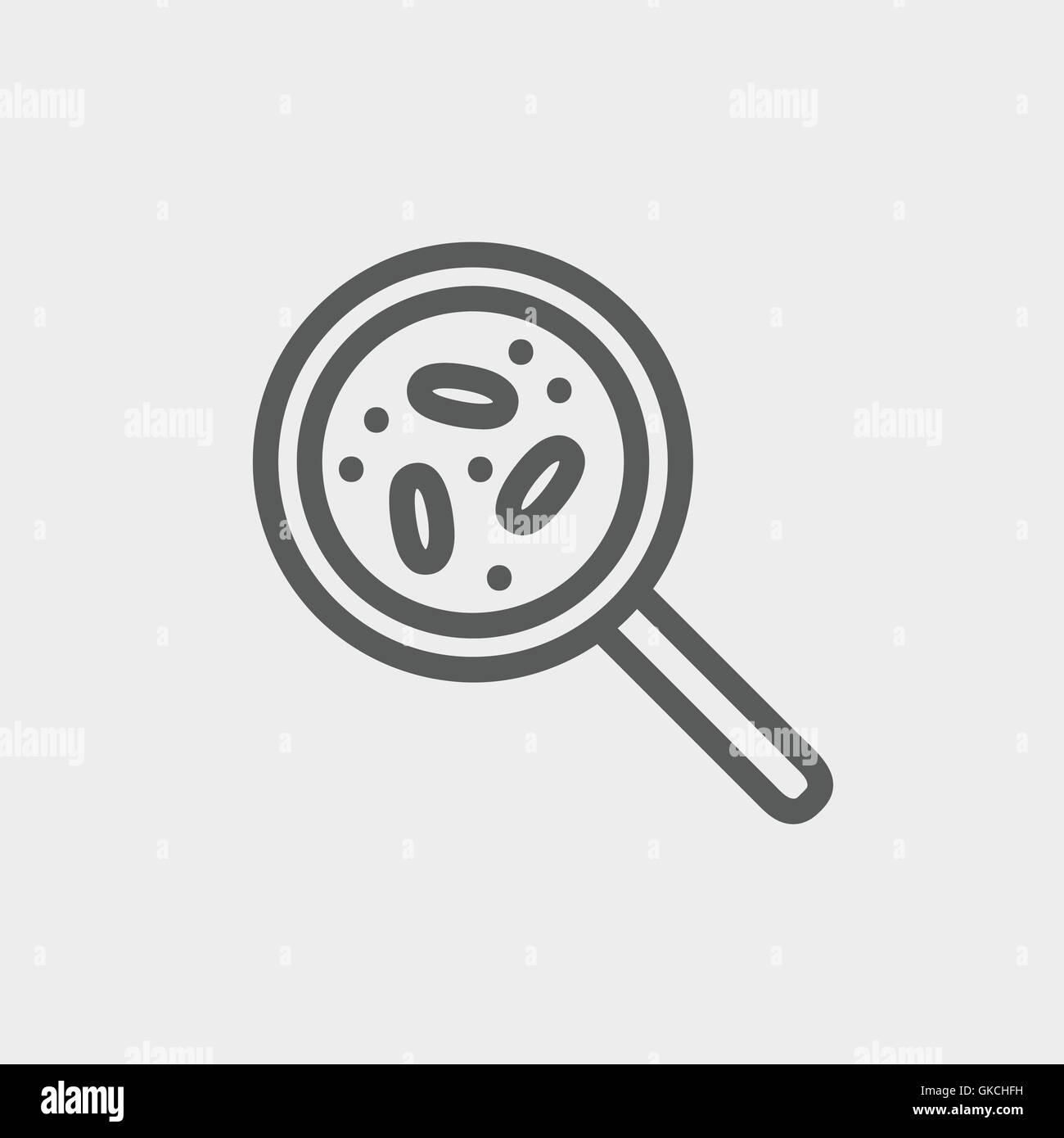 Microorganisms under magnifier thin line icon Stock Vector Image & Art ...