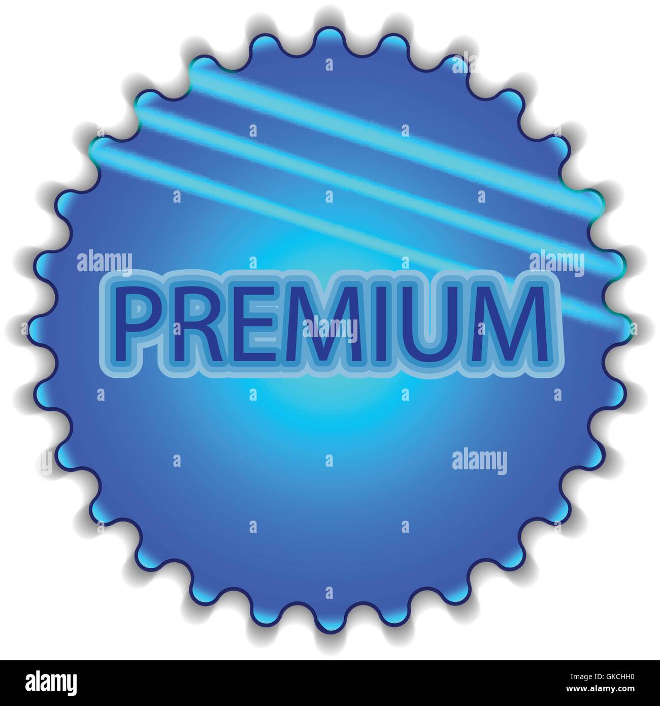 Big blue button labeled "Premium Stock Vector Image & Art - Alamy