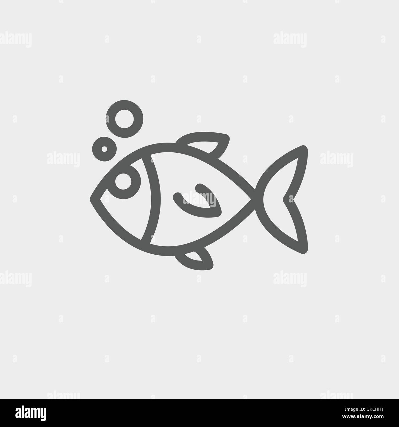 Little fish thin line icon Stock Vector Image & Art - Alamy