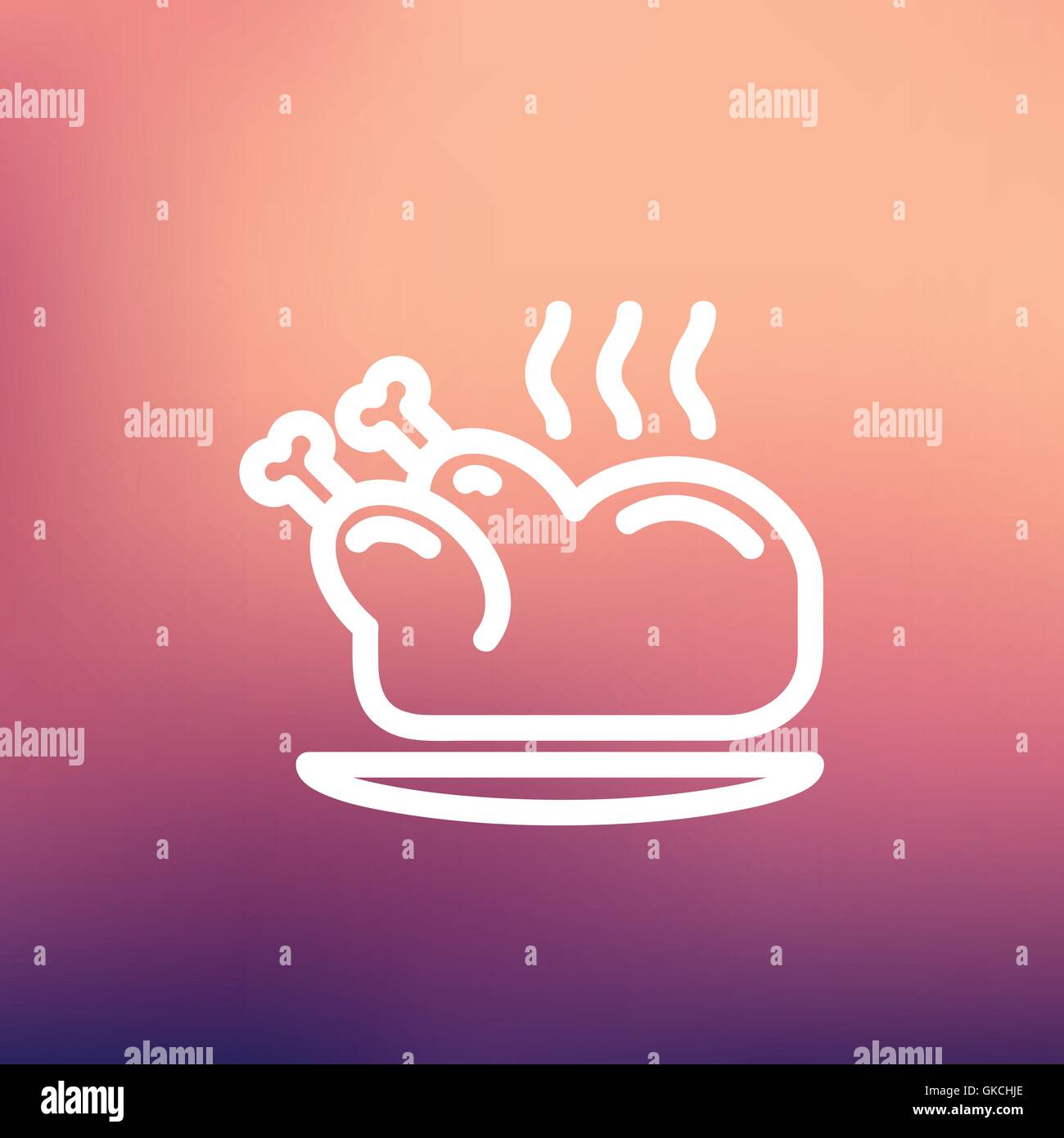 Thanksgiving linear baked turkey art hi-res stock photography and ...