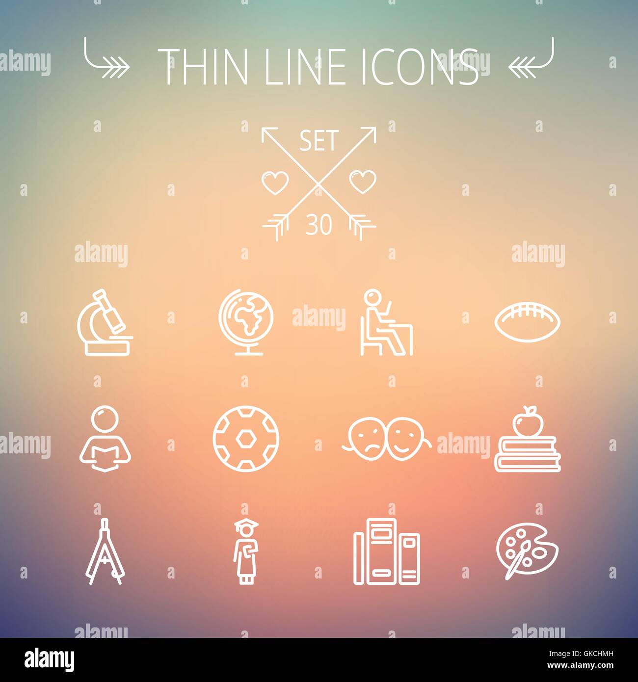 Globe graduate hat line Stock Vector Images - Alamy