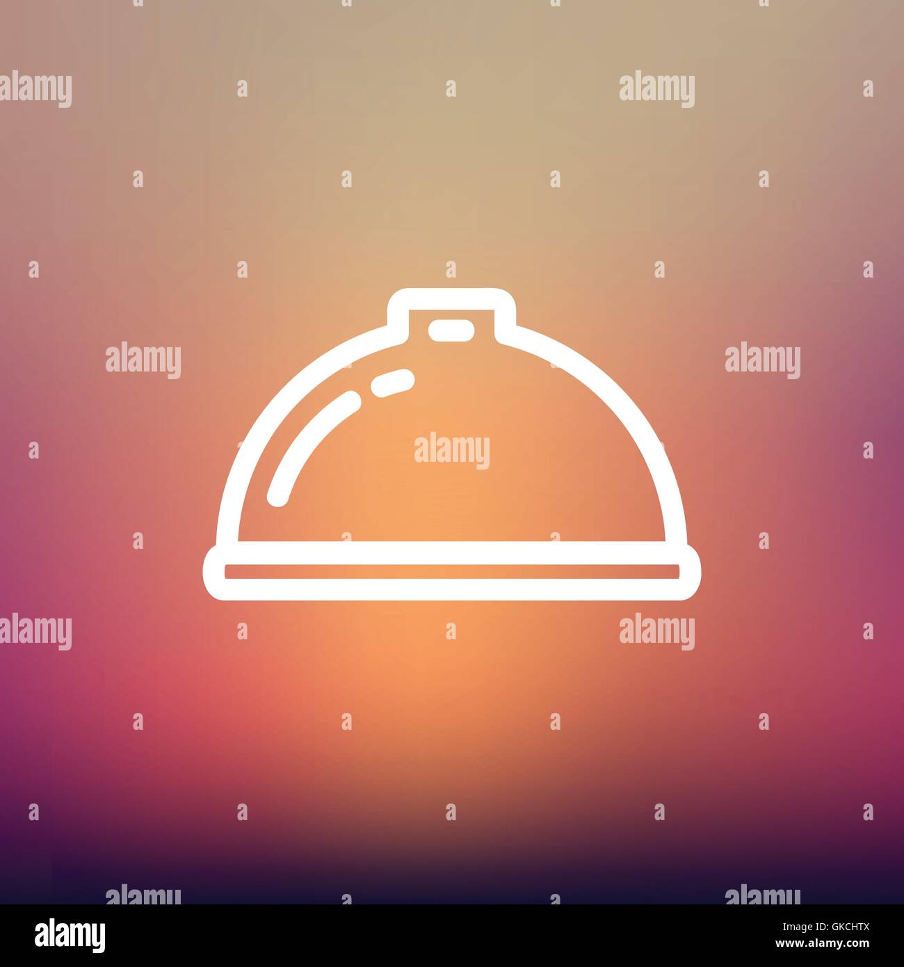 Food serving tray thin line icon Stock Vector Image & Art - Alamy