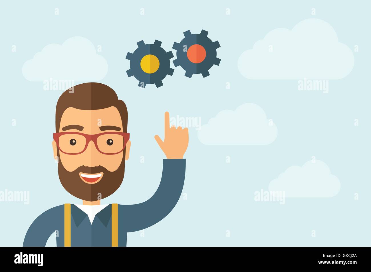 Illustration black clock pointing Stock Vector Images - Alamy