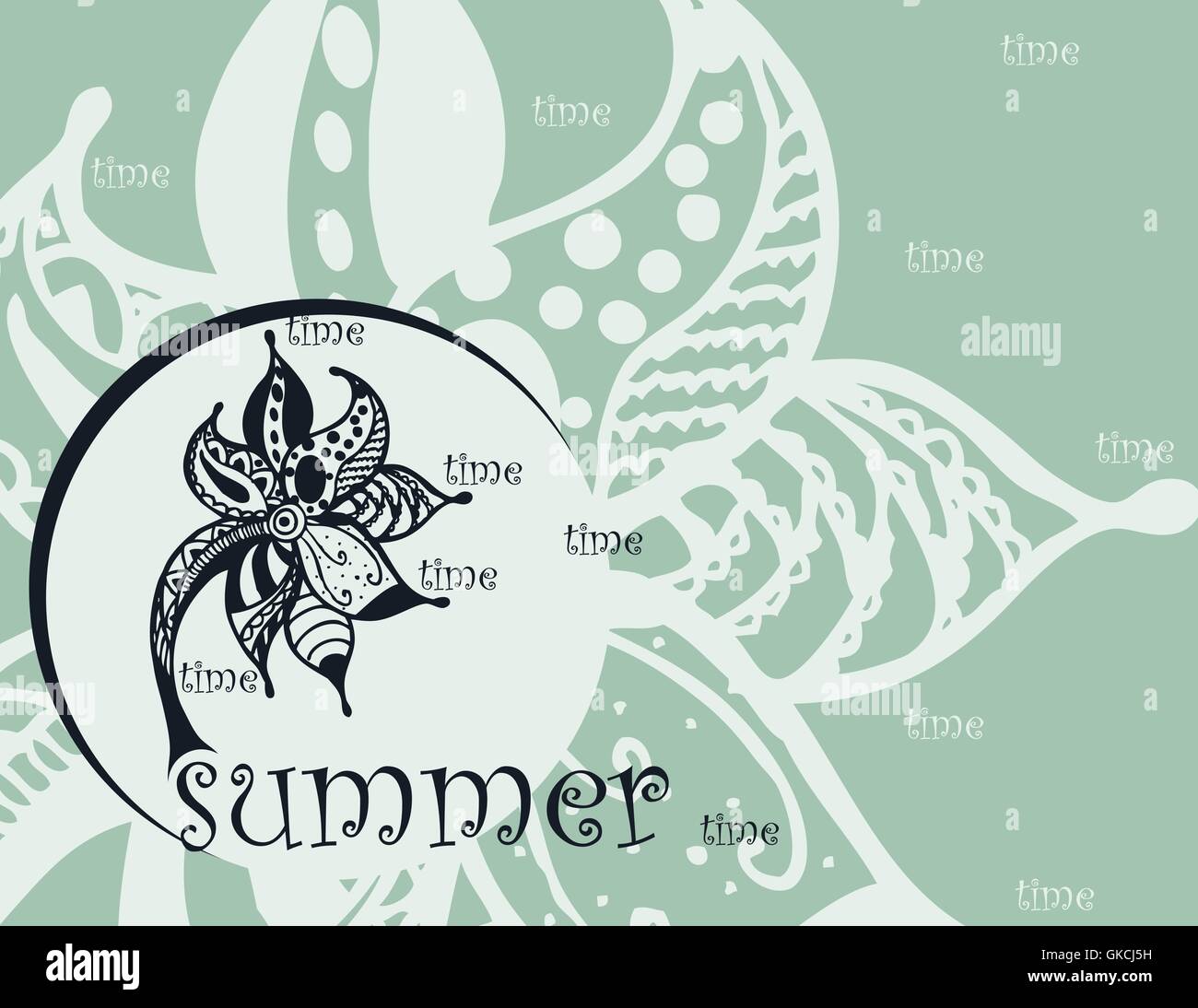 summer zentangl background Stock Vector Image & Art - Alamy