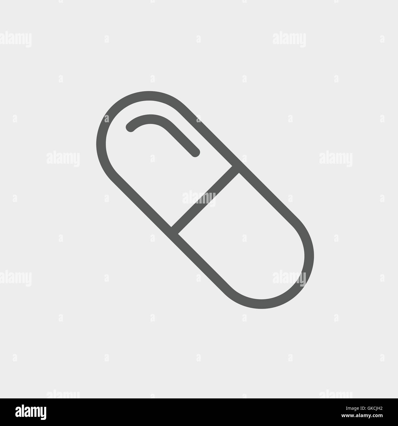 Capsule pill thin line icon Stock Vector Image & Art - Alamy