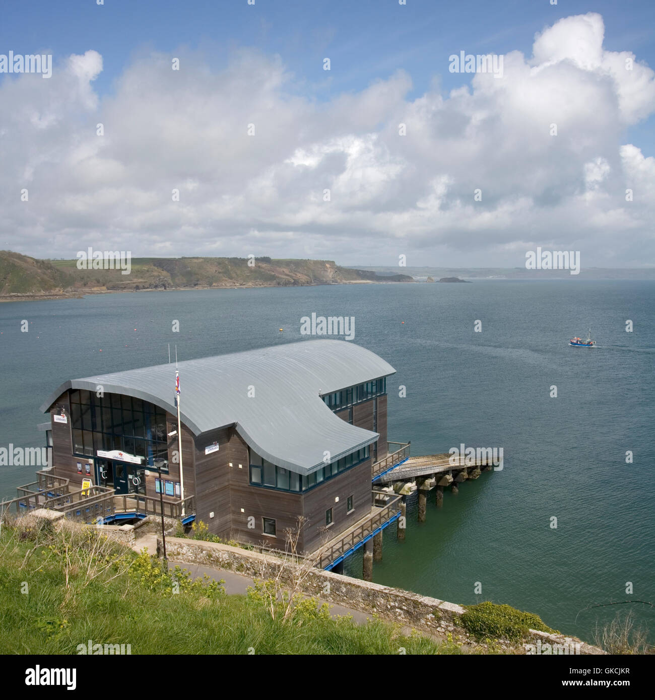 The new coastguard station at Tenby, Pembrokeshire, Wales Stock Photo ...