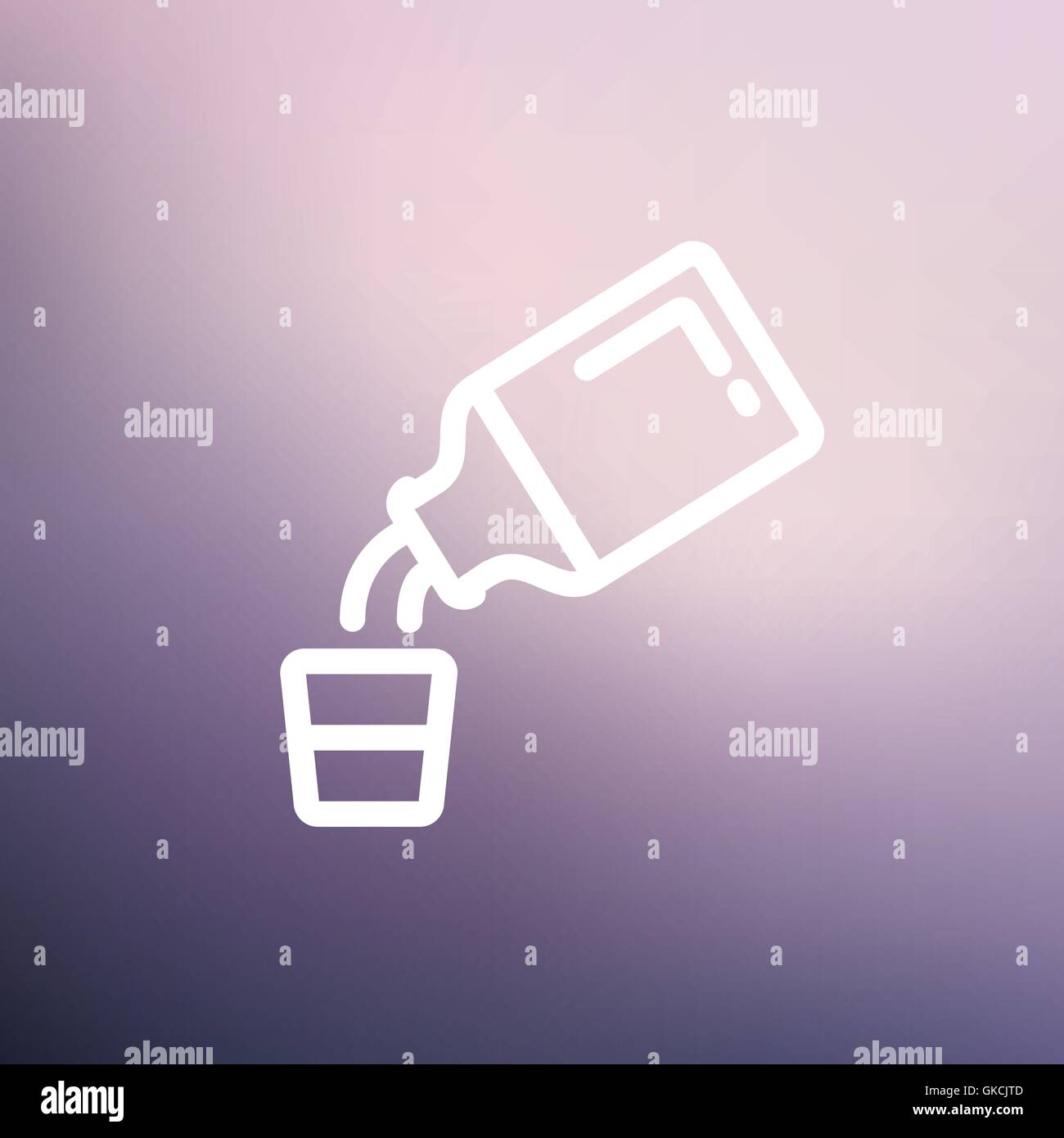 Medicine and measuring cup thin line icon Stock Vector Image & Art - Alamy