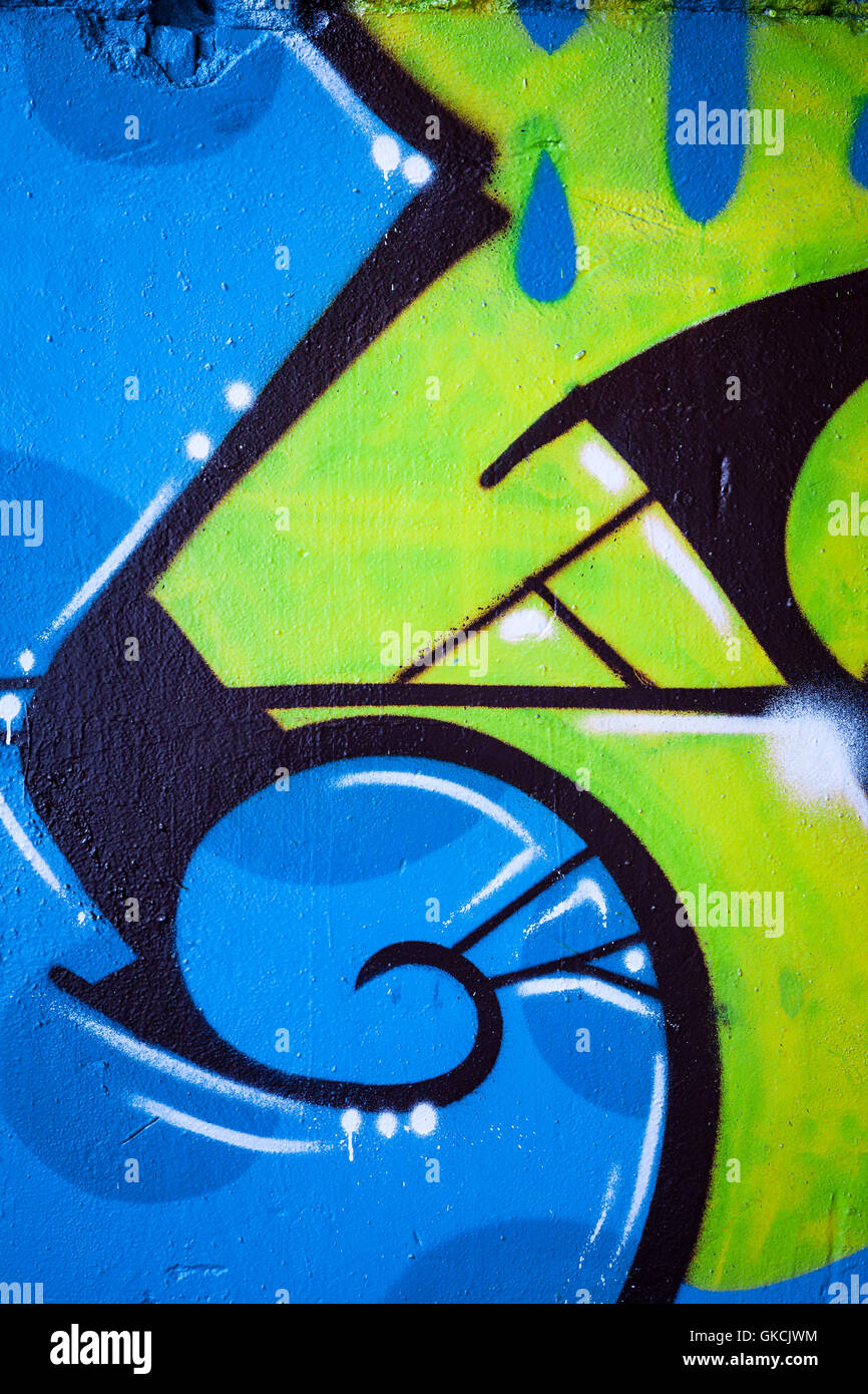 Graffiti closeup lines and shapes Stock Photo - Alamy
