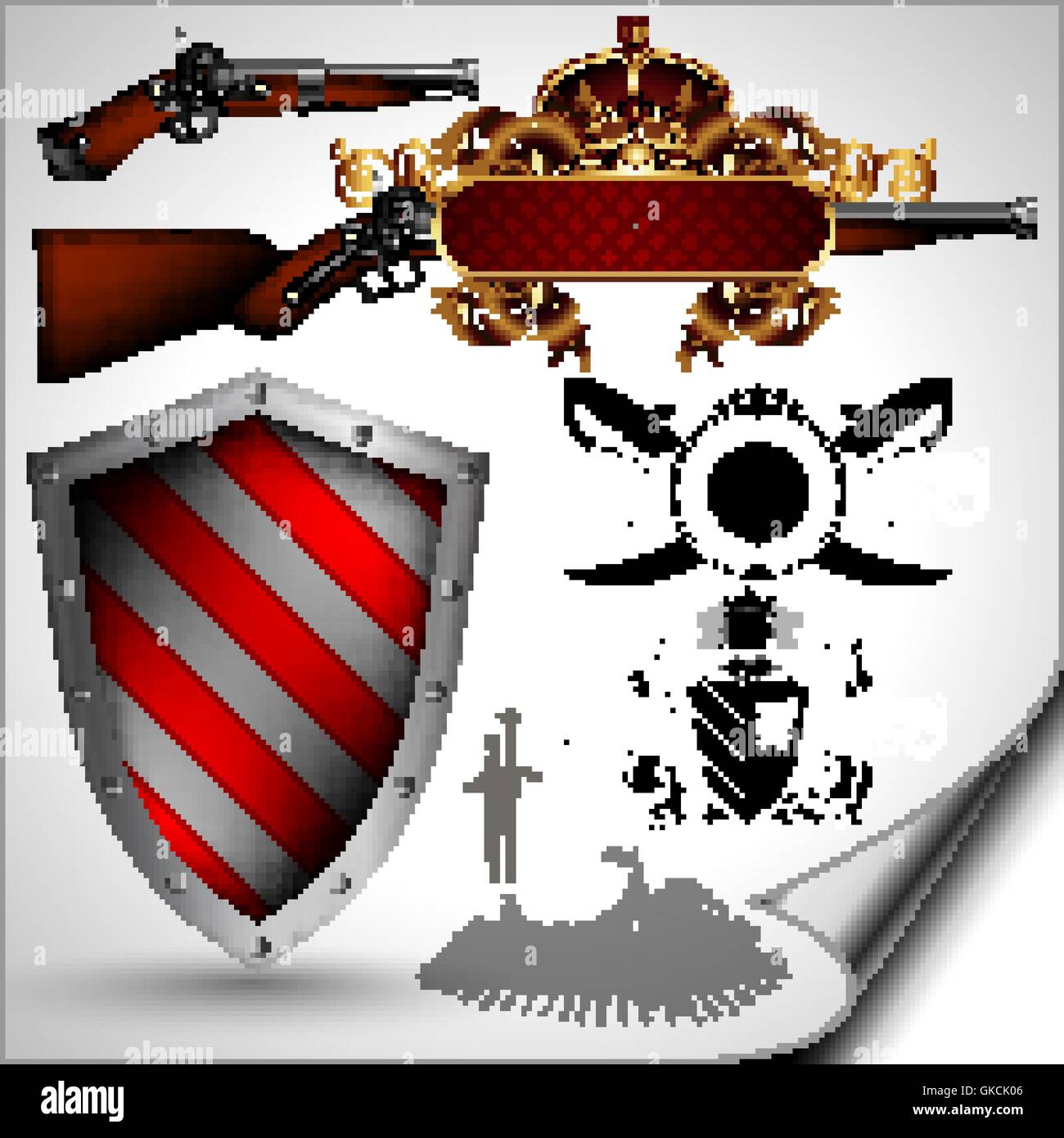 Weapons shape Stock Vector Images - Alamy
