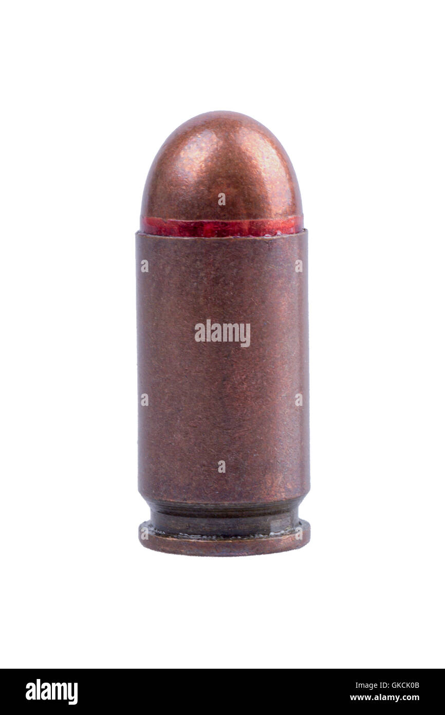 Gun bullet isolated on a white background Stock Photo - Alamy