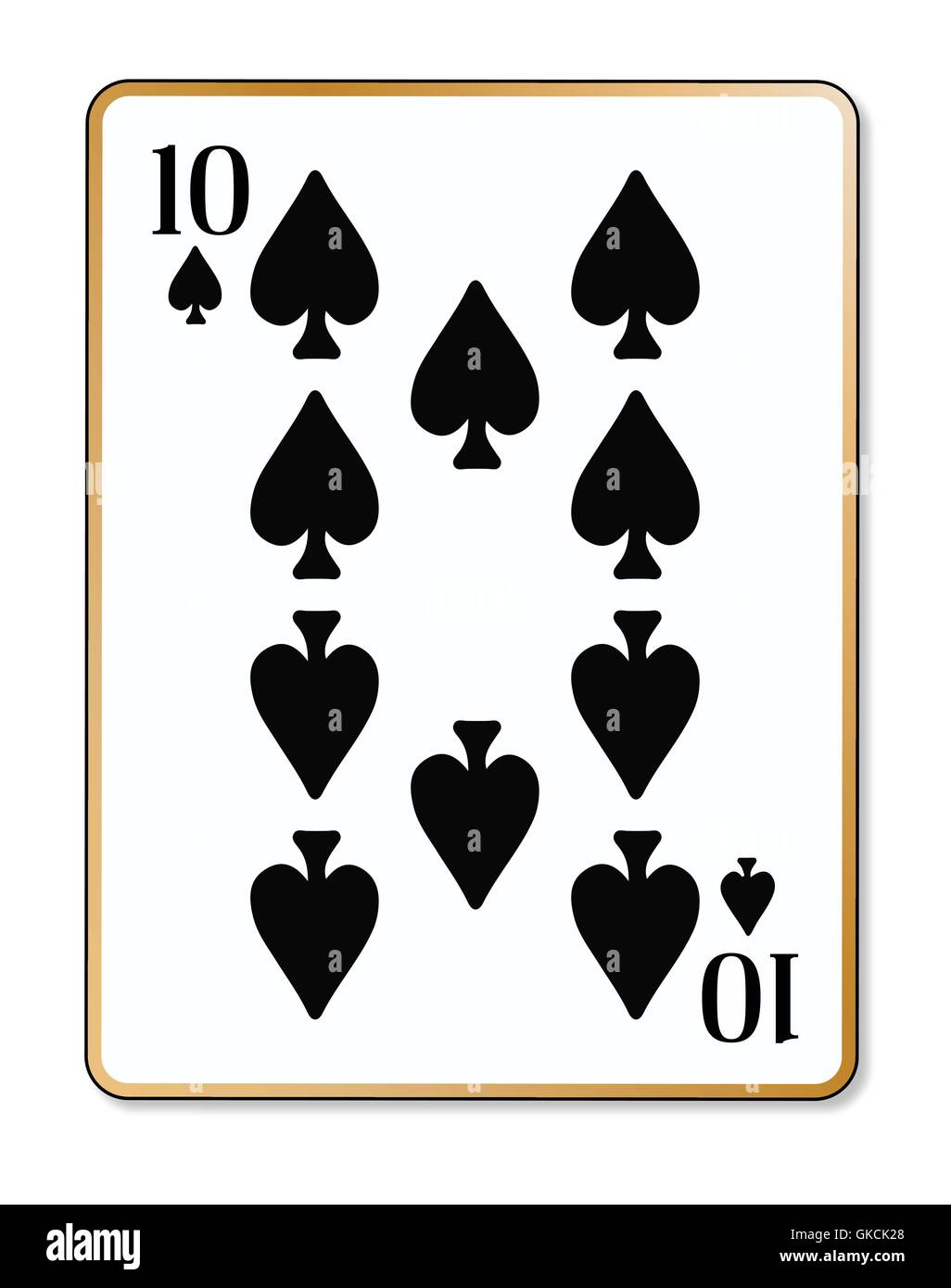 Ten of spades playing card Stock Vector Images - Alamy