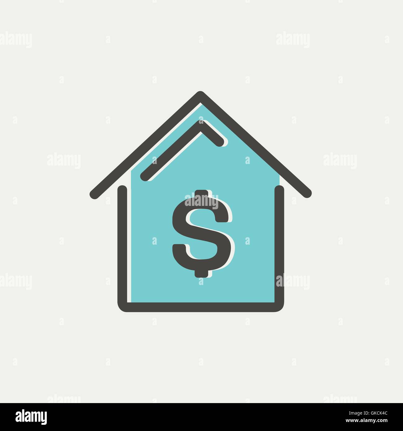 Asset money icon outline Stock Vector Images - Alamy