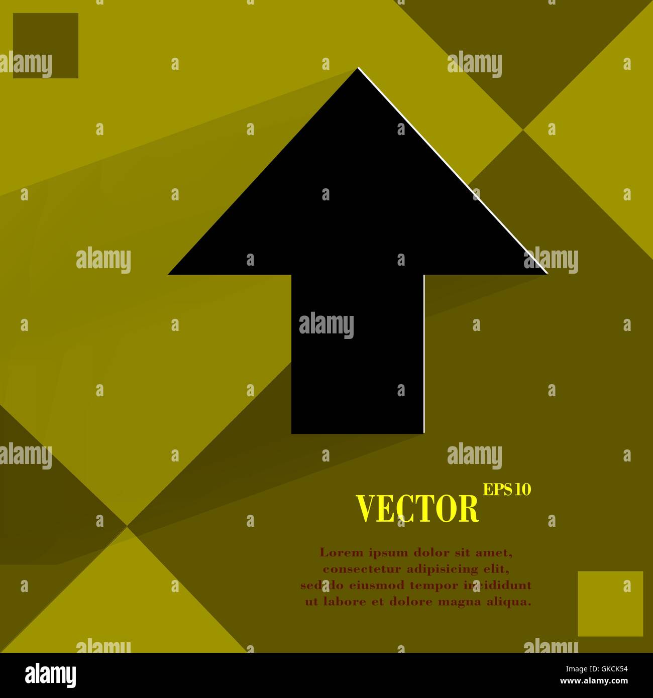 up arrow. Flat modern web design on a flat geometric abstract ...