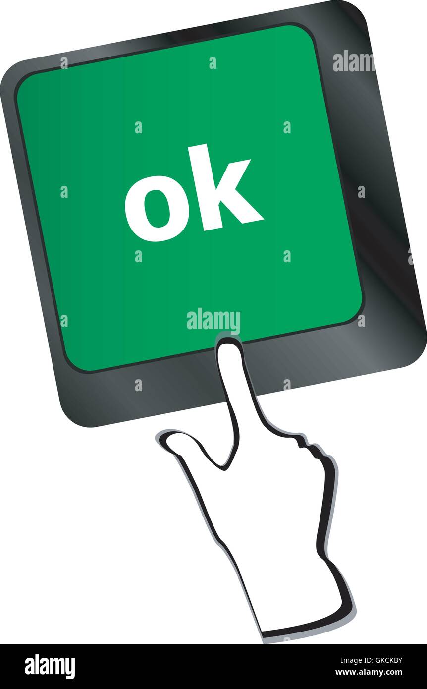 OK button on keyboard keys, business concept vector Stock Vector Image & Art - Alamy