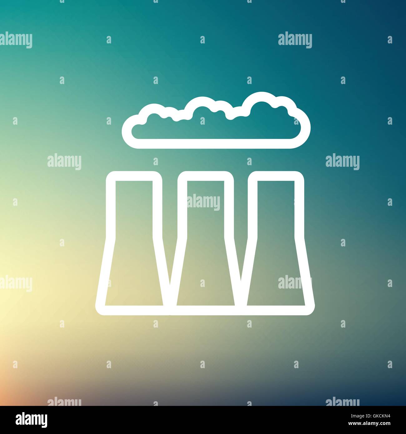 Factory pipe thin line icon Stock Vector Image & Art - Alamy