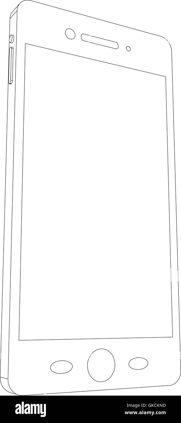 Phone isolated side view Stock Vector Images - Alamy