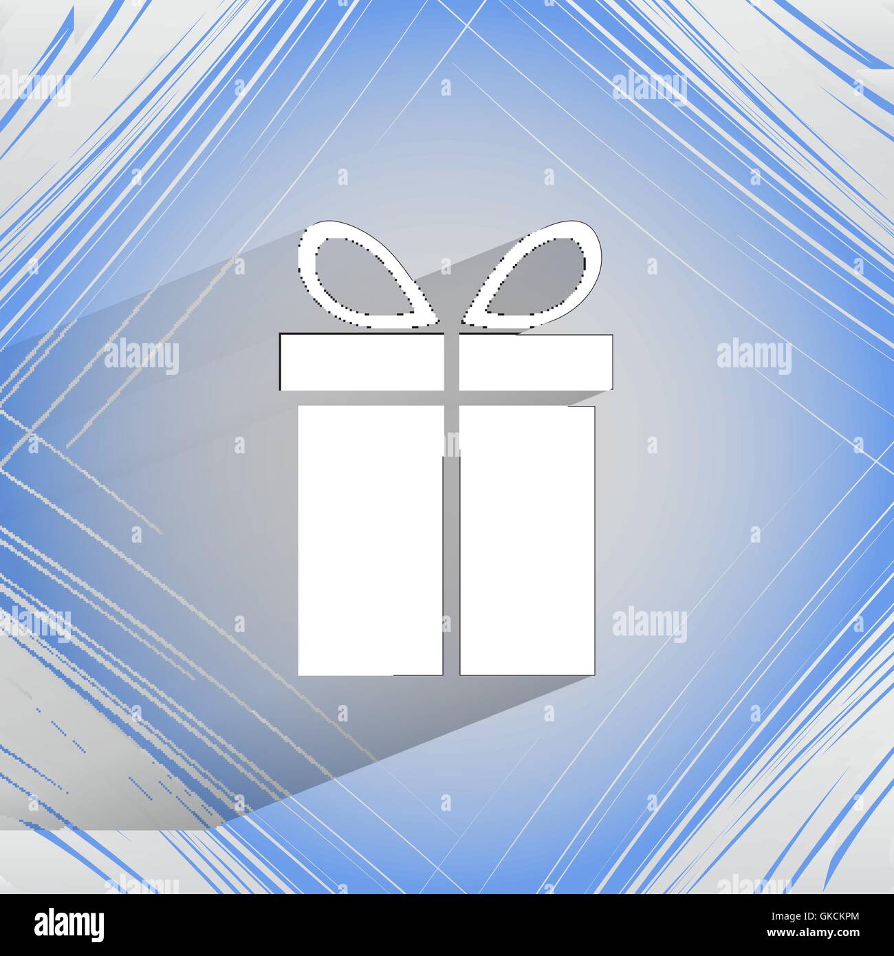 gift web icon on a flat geometric abstract background Stock Vector ...