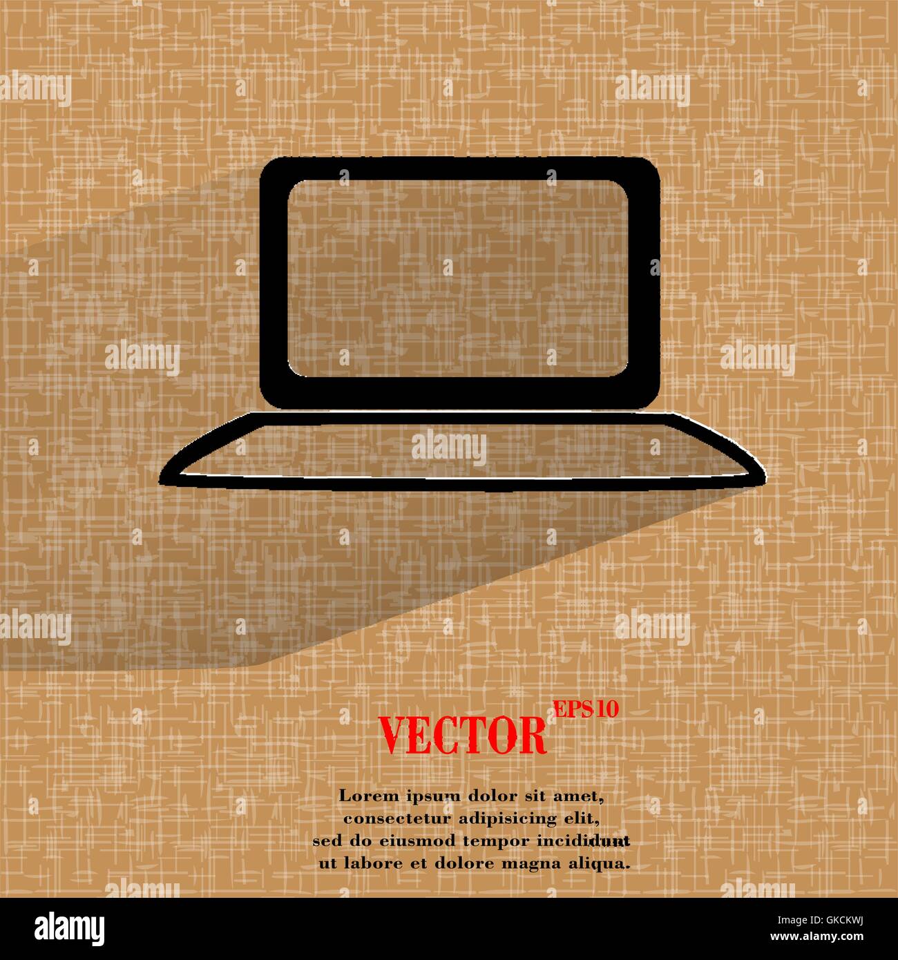 Notebook. Flat modern web button on a flat geometric abstract background Stock Vector Image ...