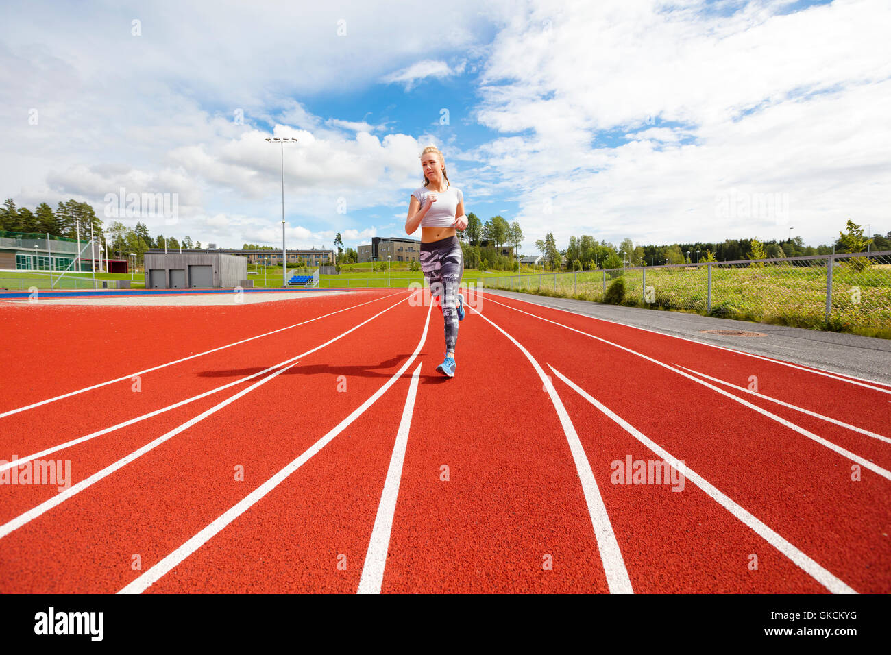 Female runner sprinter hi-res stock photography and images - Alamy