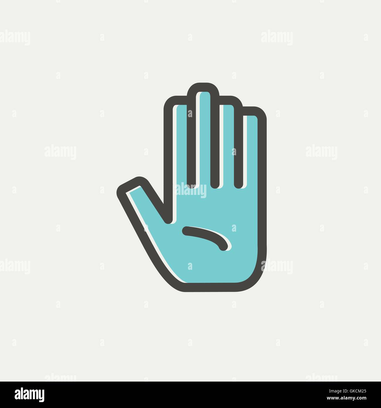 Hand thin line icon Stock Vector Image & Art - Alamy