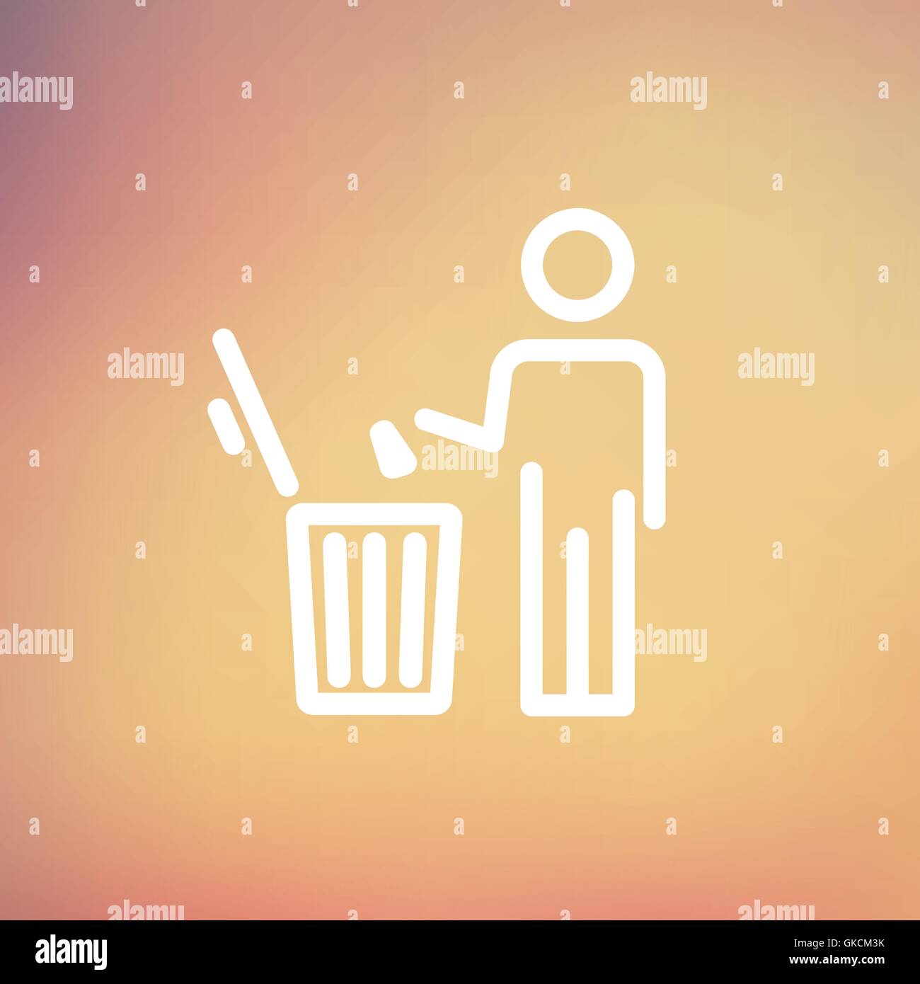 Garbage in bin symbol Stock Vector Images - Alamy