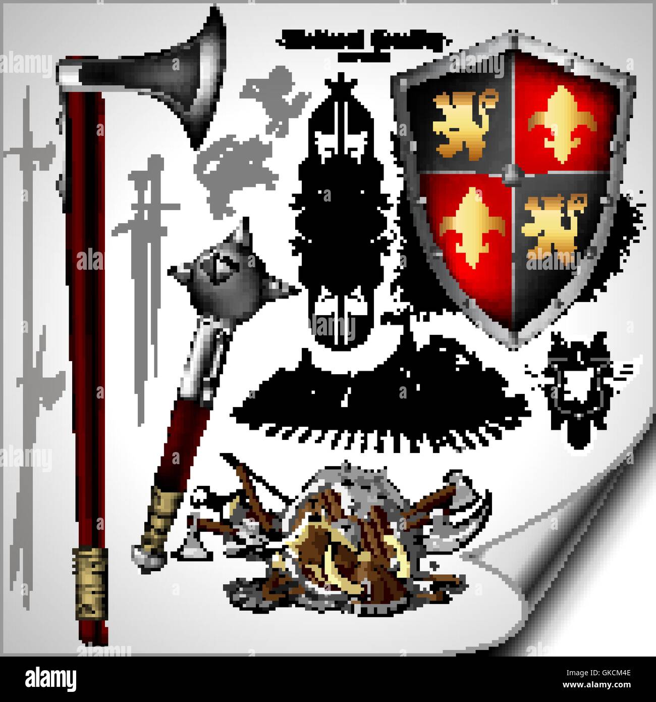 set of heraldic elements Stock Vector Image & Art - Alamy