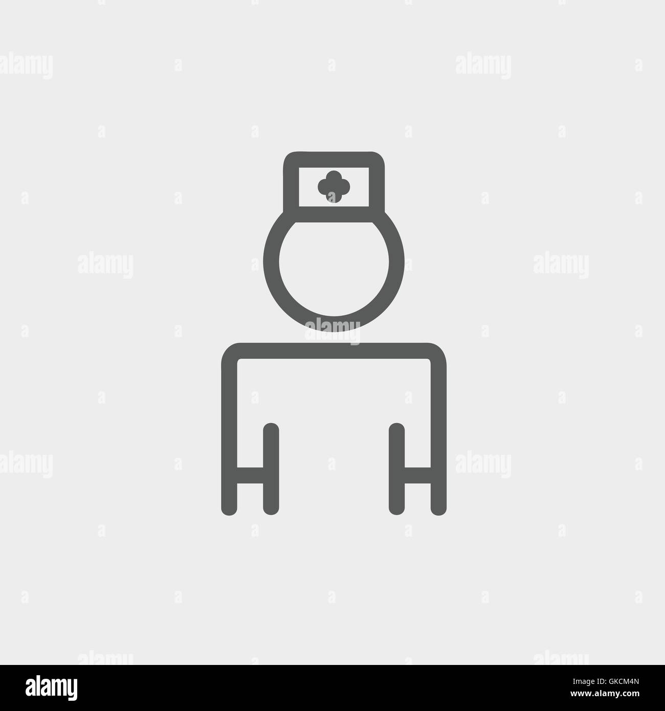 Nurse thin line icon Stock Vector Image & Art - Alamy