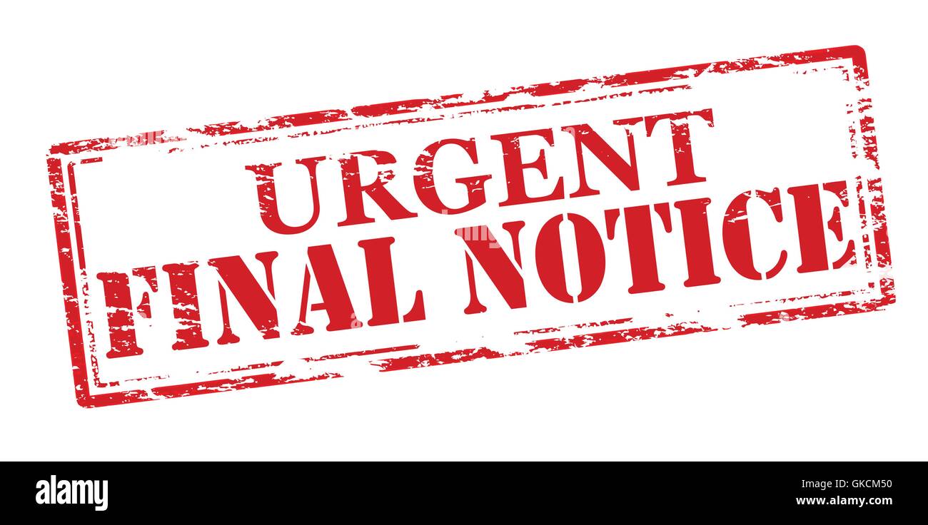 Urgent notice Stock Vector Images - Alamy